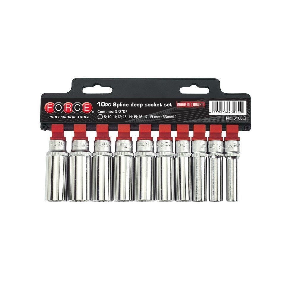 10pc deep spline socket set | Direct leverbaar bij MZS Gereedschap